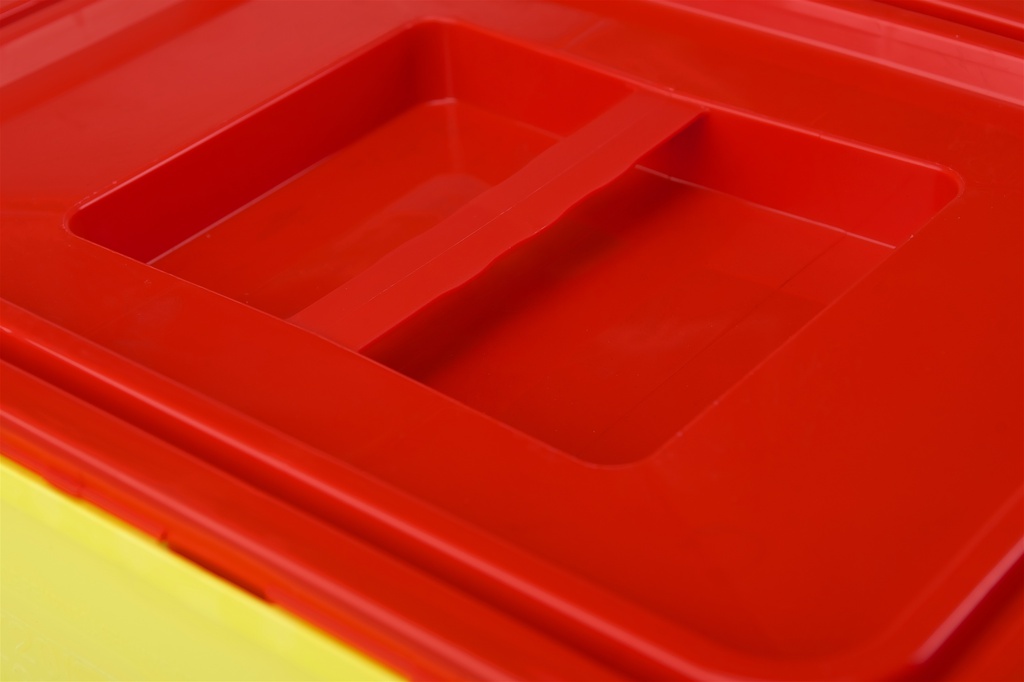 Entsorgungsbox Clinisafe RECYCLED gelb mit rotem Deckel mit UN Etikette ...