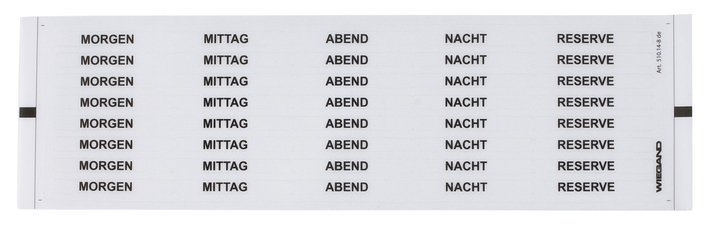 Etiketten Wiegand 8x5 Abgabeperiode 35x4mm