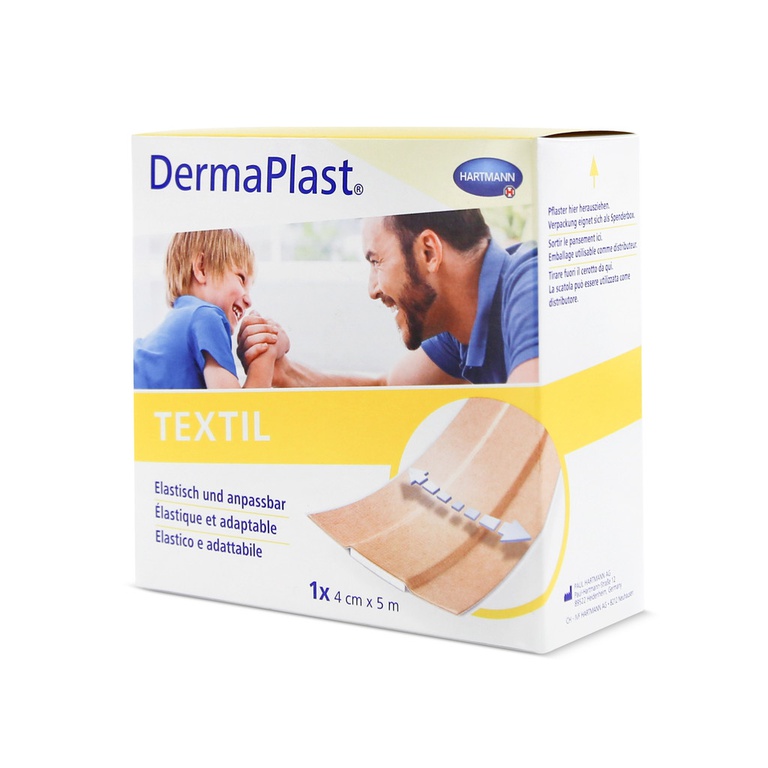 Pflasterrolle DermaPlast Textil hautfarbig